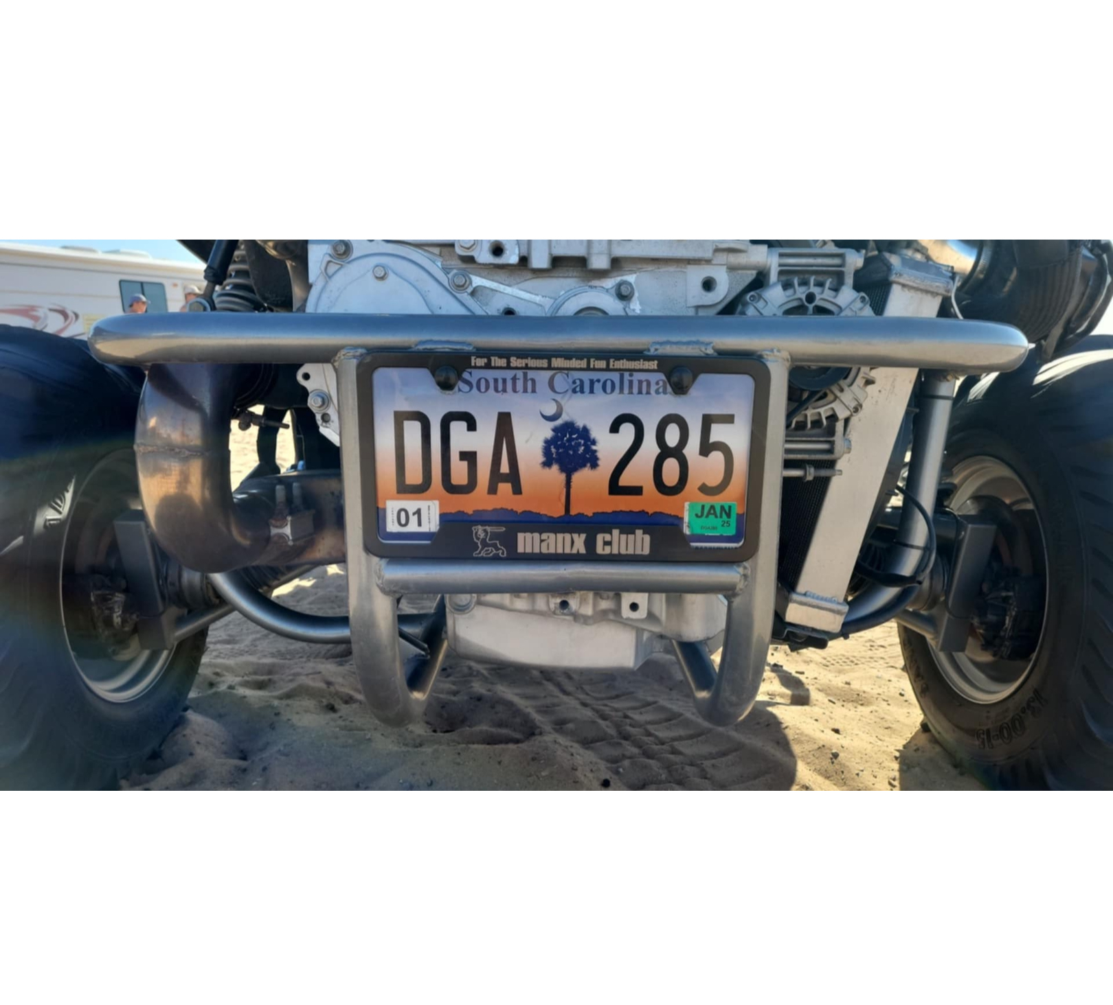 Manx Club License Plate Frame + Screw Caps (Black) – Manx Club Store